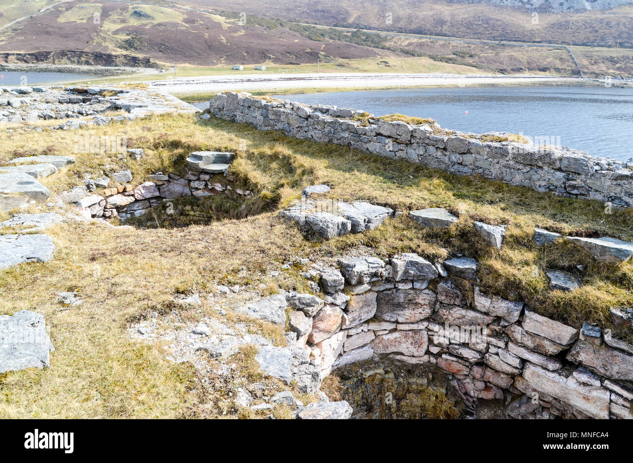Former limestone quarry on Loch Eriboll, Highland, Scotland Stock Photo ...