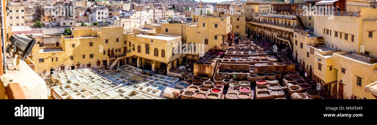 Famous in fez chouara tannery hi-res stock photography and images - Alamy