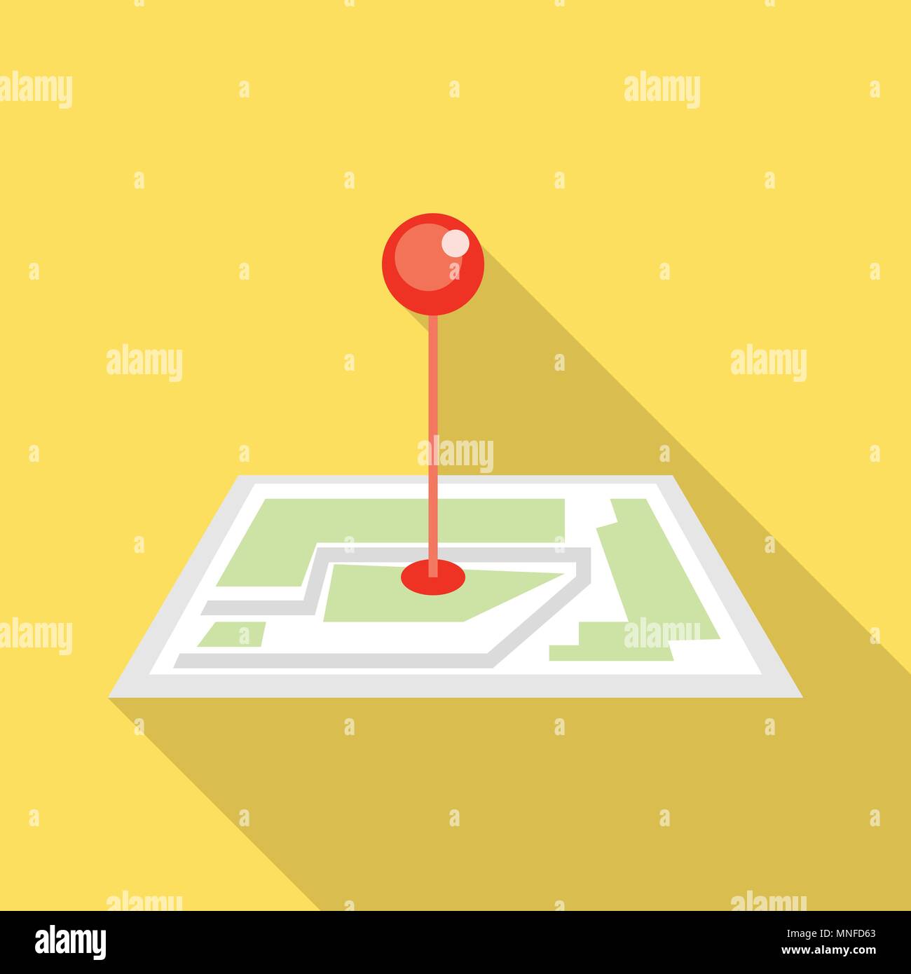 Pin map icon, flat style Stock Vector Image & Art - Alamy