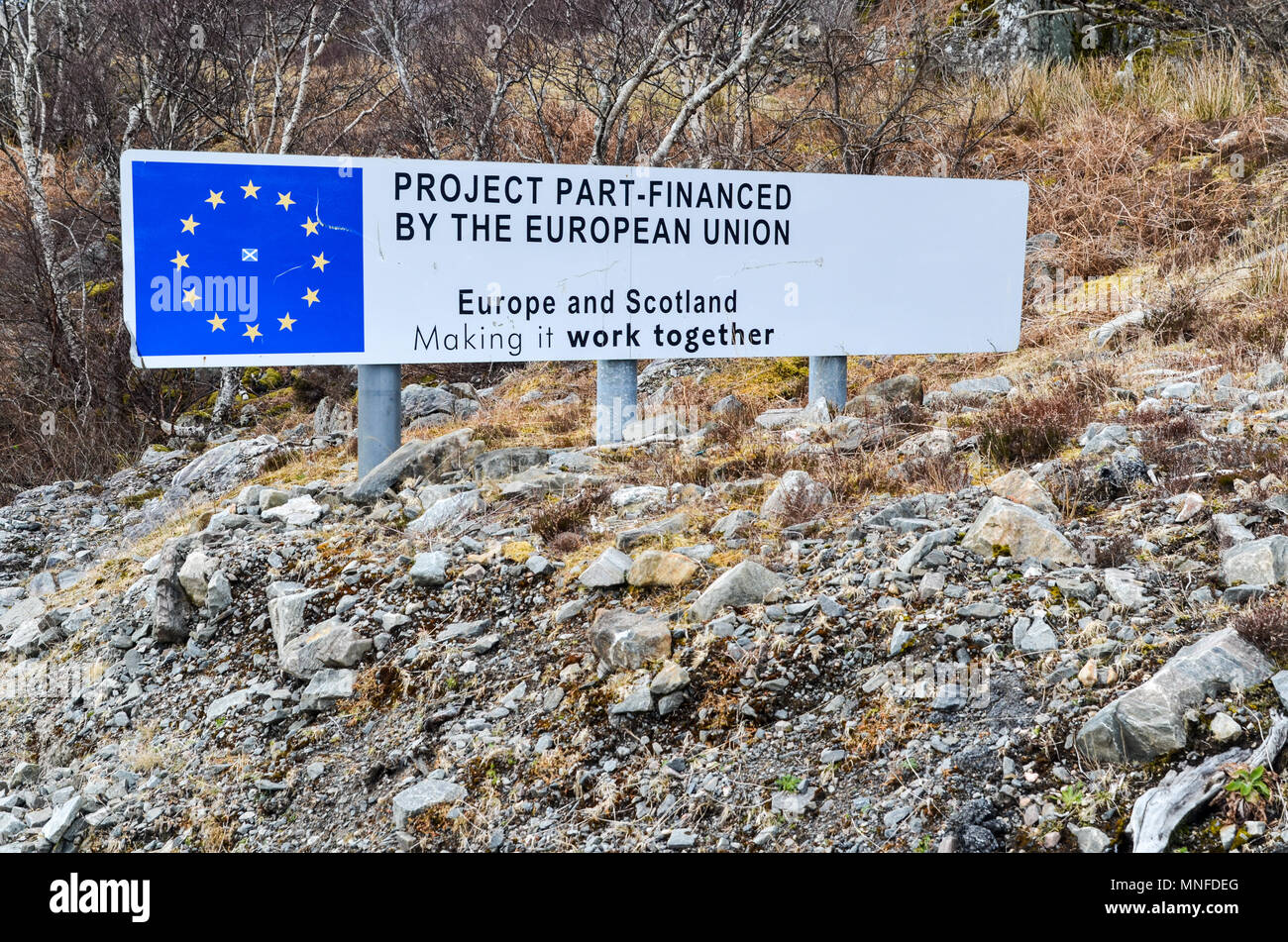 "Europe and Scotland" : Road sign in Highland, Scotland (Mallaig ...
