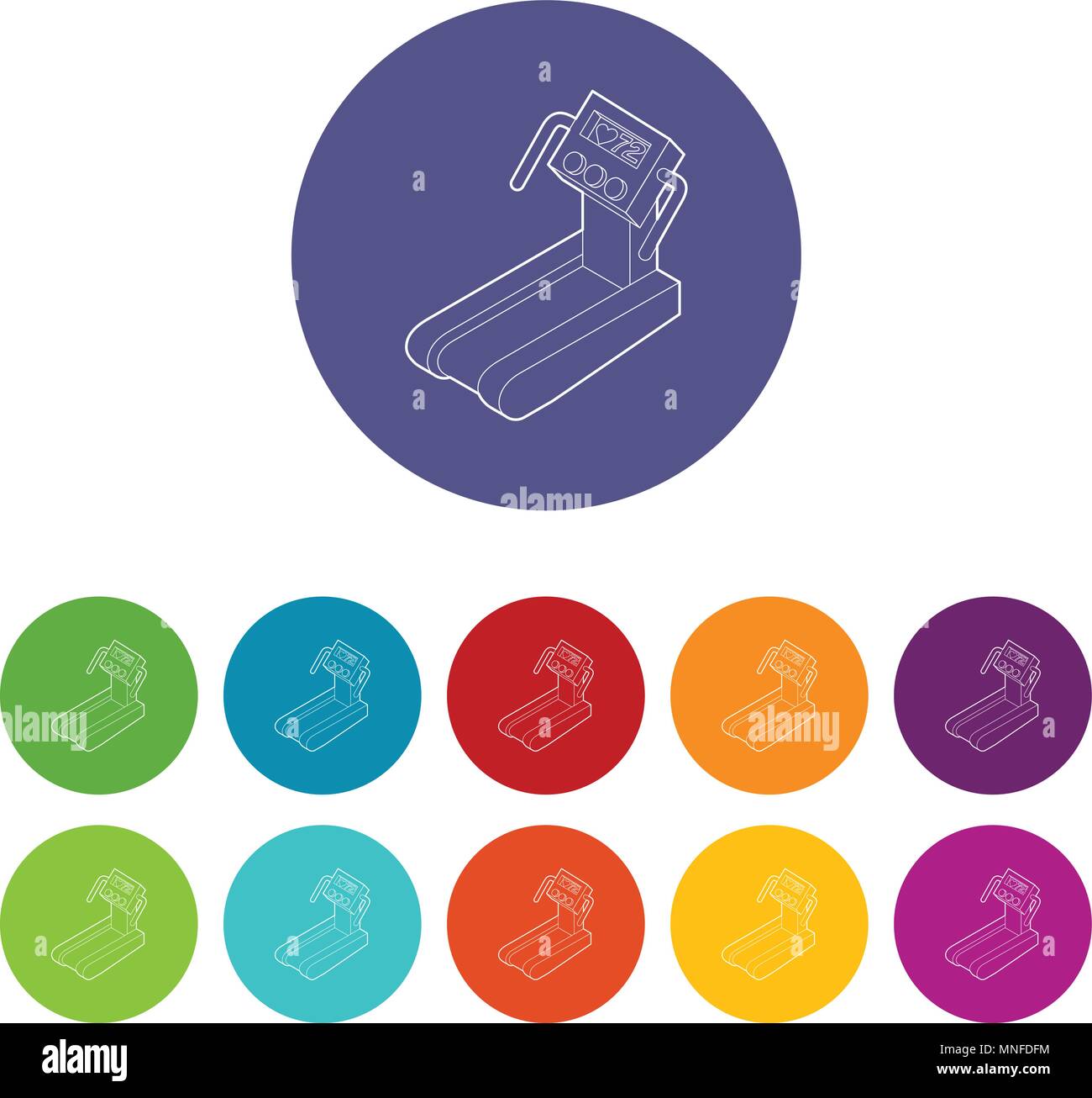 Treadmill running icon, outline style Stock Vector Image & Art - Alamy