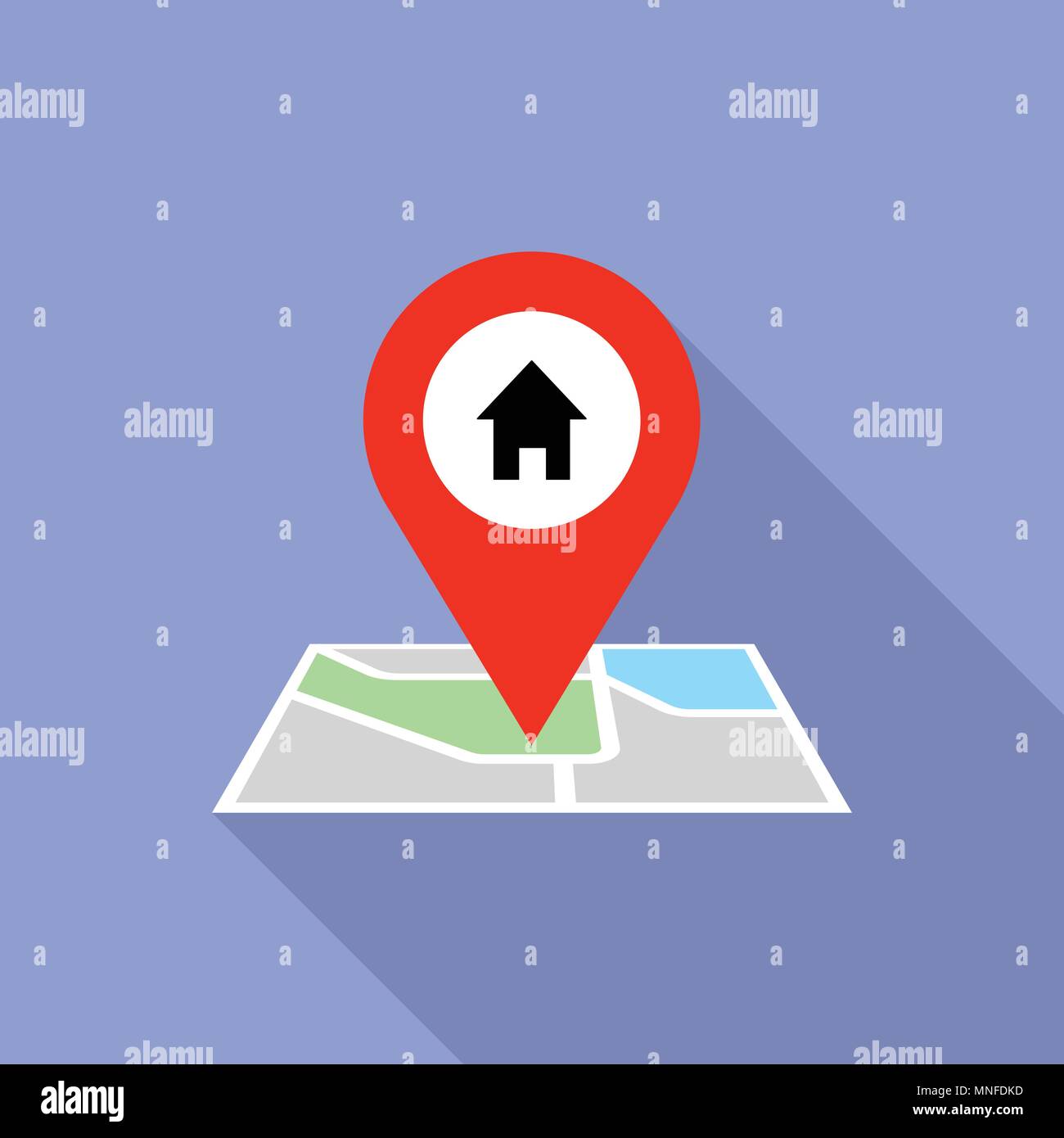House map pin icon, flat style Stock Vector Image & Art - Alamy