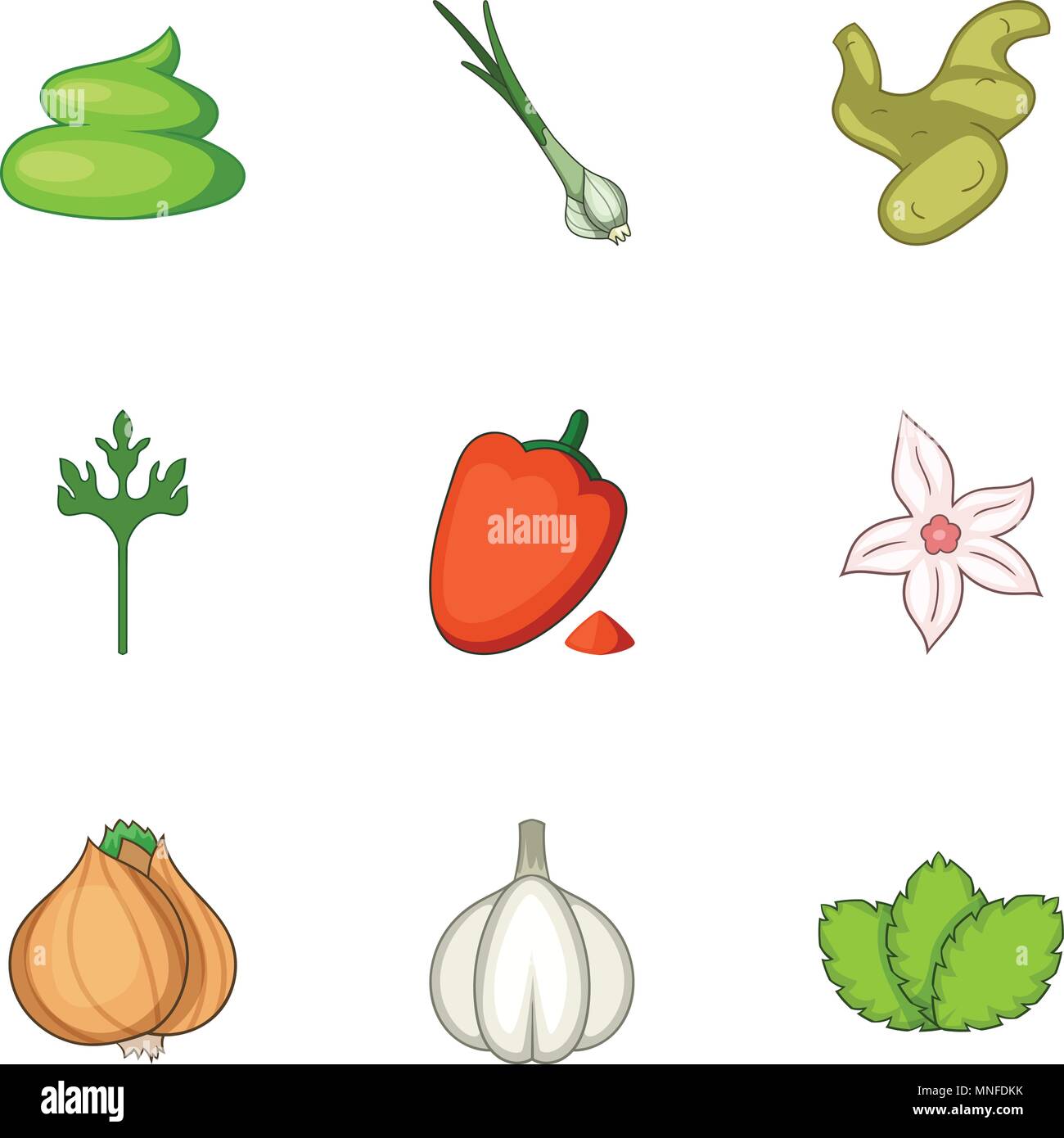 Additive from grass icons set, cartoon style Stock Vector Image & Art ...