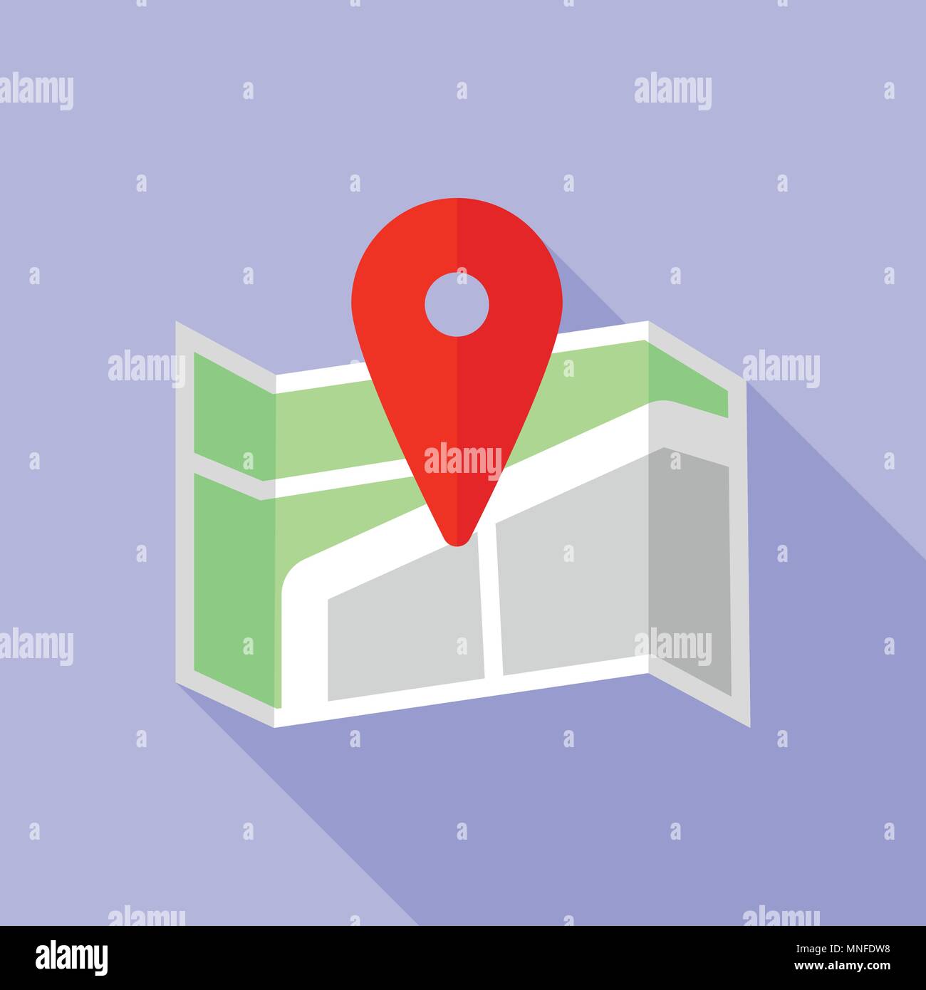 Route pin map icon, flat style Stock Vector Image & Art - Alamy