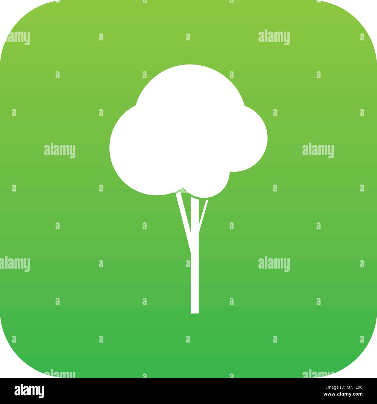 Fluffy tree icon digital green Stock Vector Image & Art - Alamy