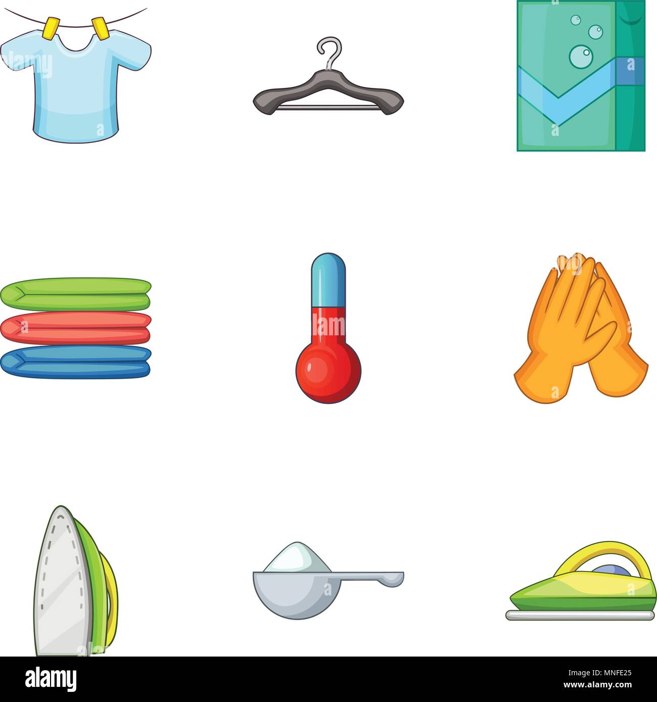 Cleaning clothes icons set, cartoon style Stock Vector Image & Art - Alamy