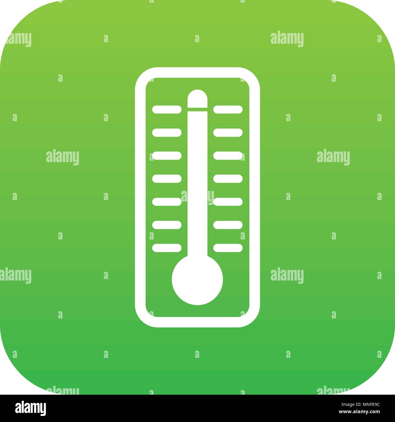 Thermometer indicates high temperature icon digital green Stock Vector ...