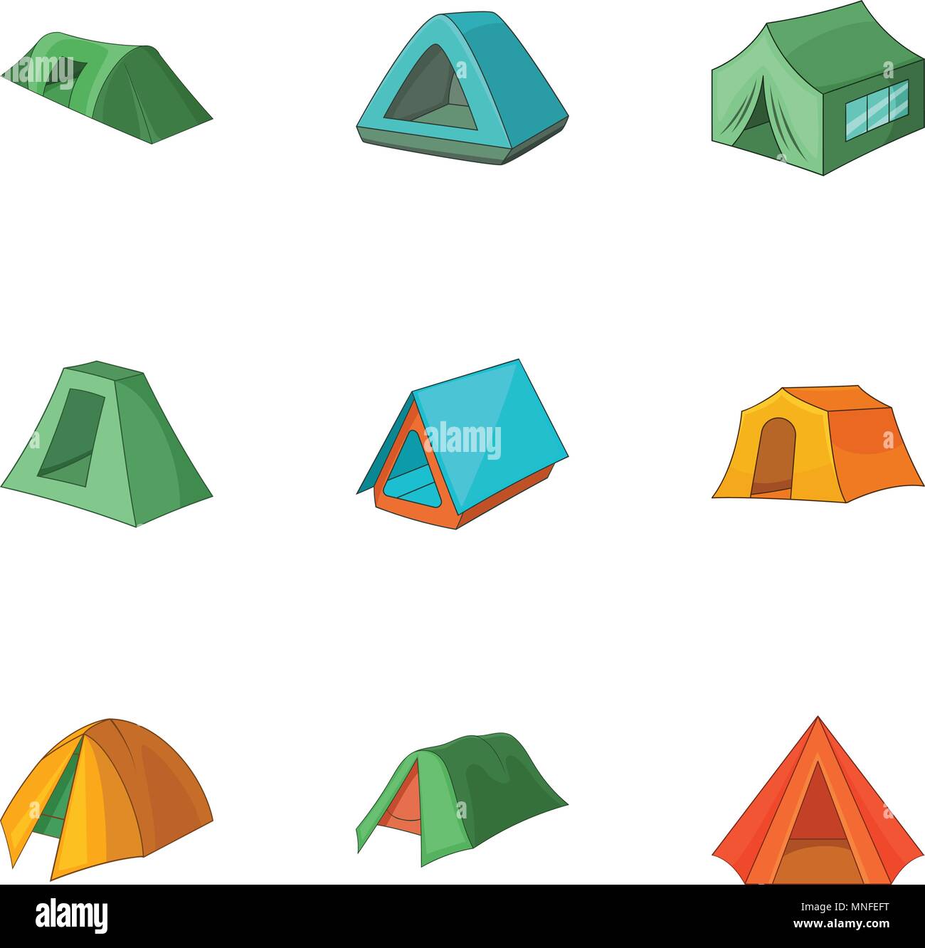 Open area icons set, cartoon style Stock Vector Image & Art - Alamy