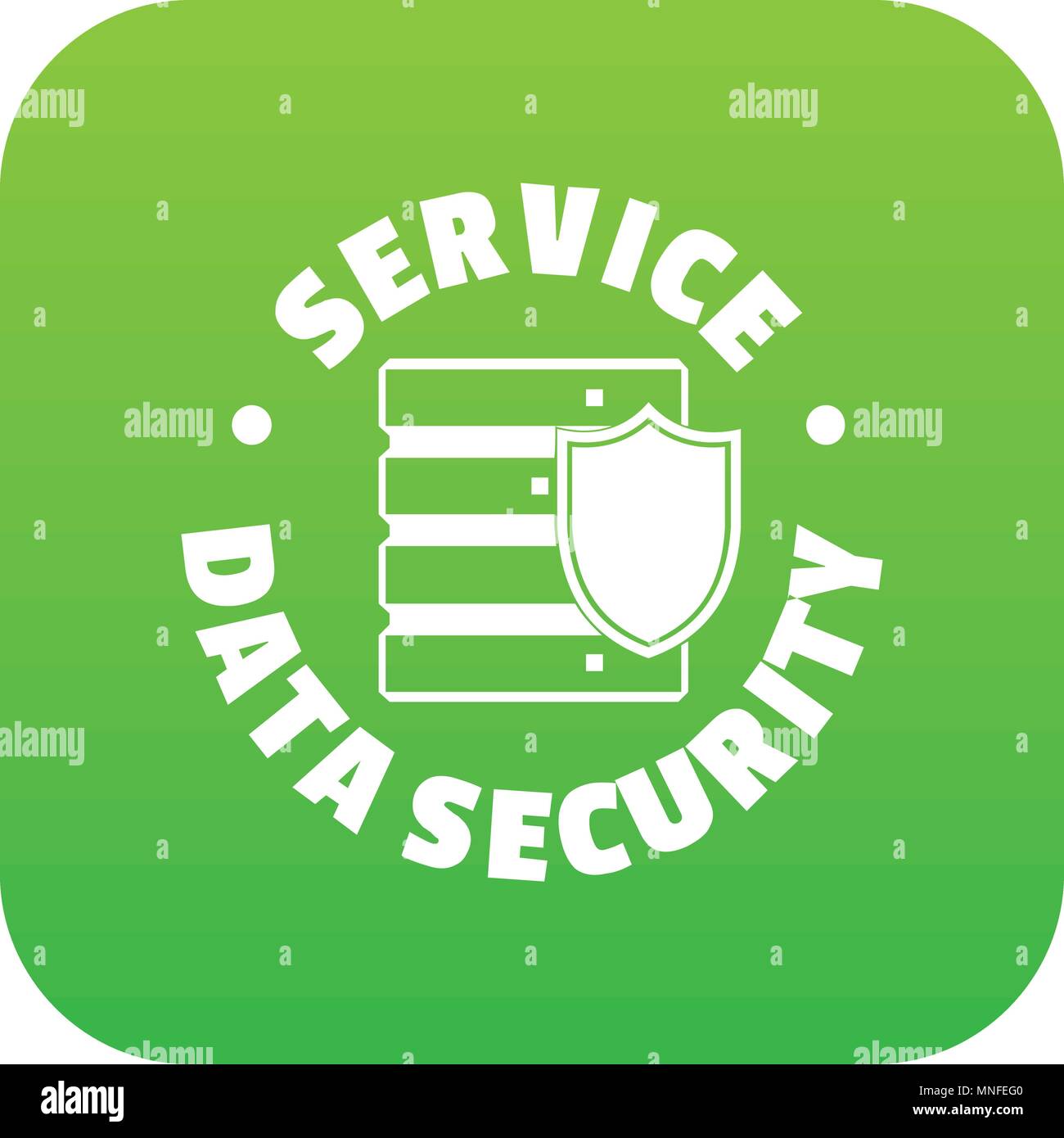 Service data security icon green vector Stock Vector Image & Art - Alamy