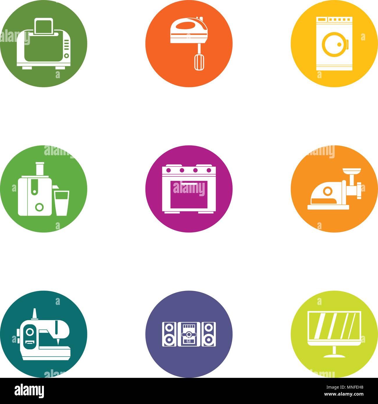 Modern apartment icons set, flat style Stock Vector Image & Art - Alamy