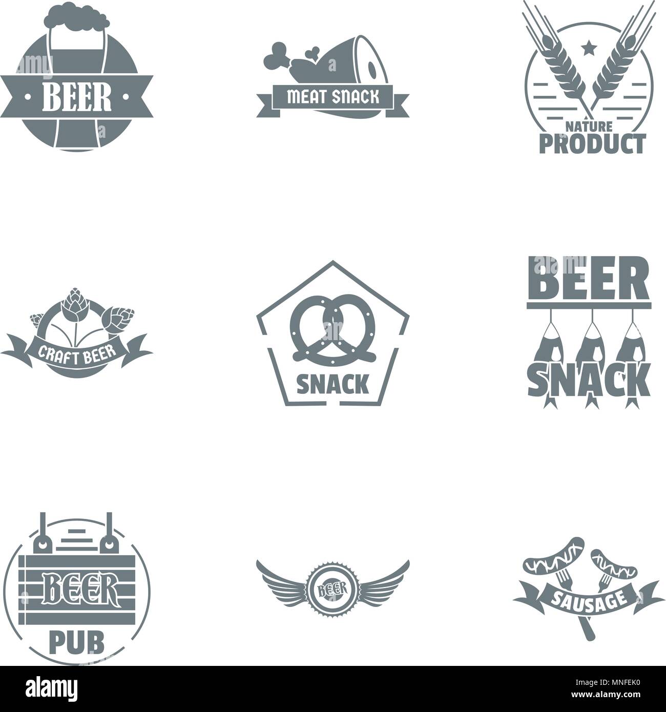Make beer logo set, simple style Stock Vector Image & Art - Alamy