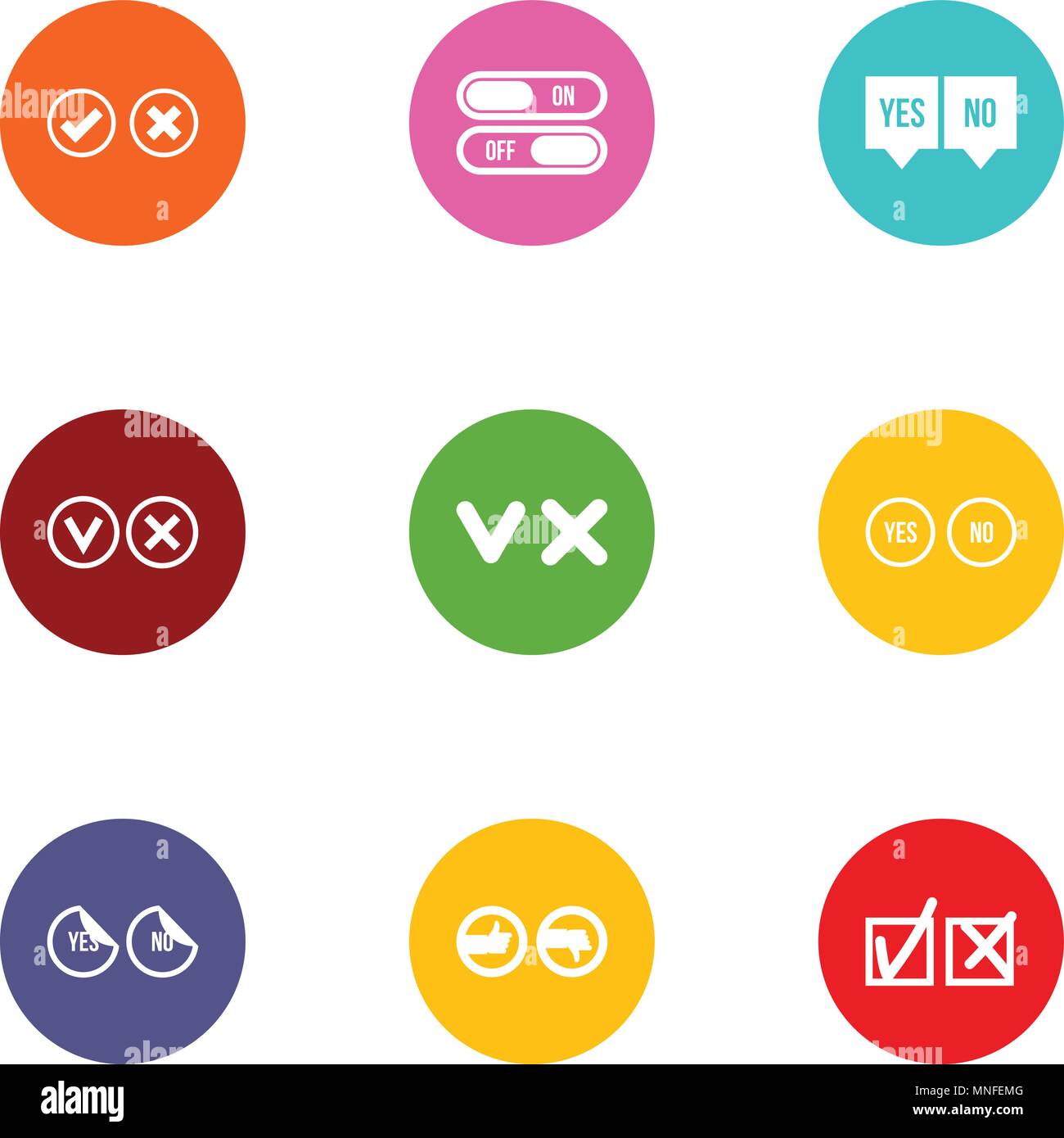 Selection icons set, flat style Stock Vector Image & Art - Alamy