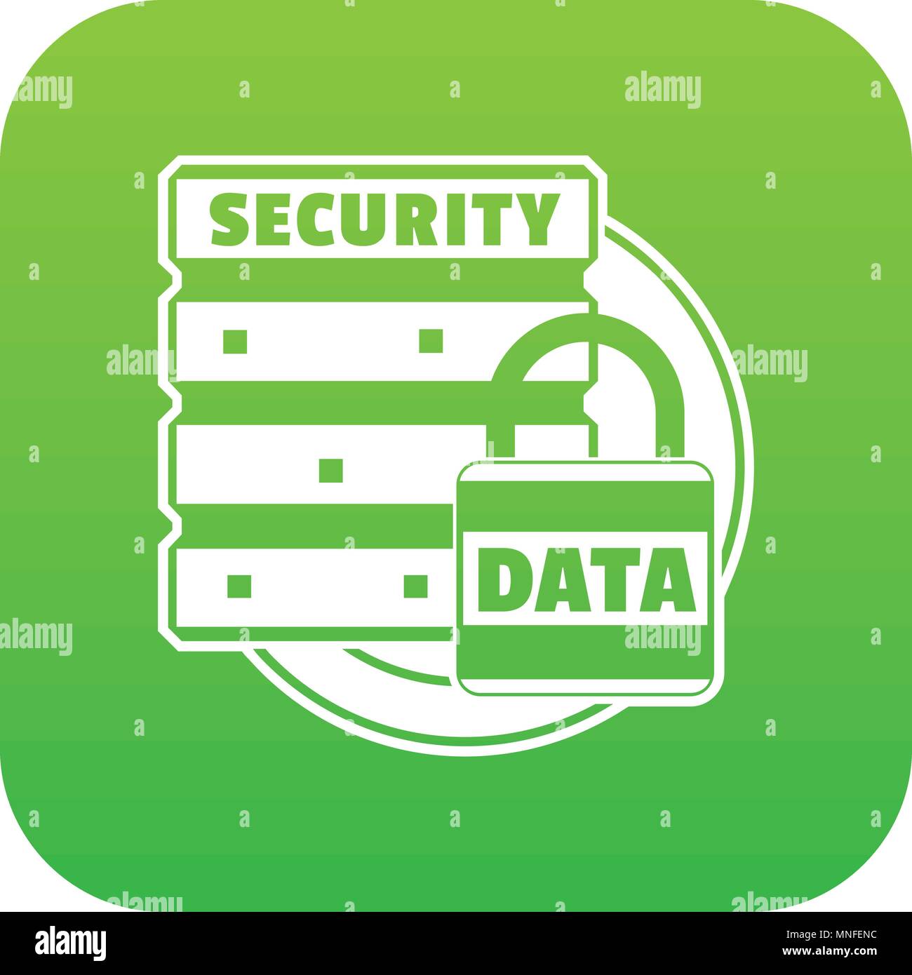 Lock data security icon green vector Stock Vector Image & Art - Alamy