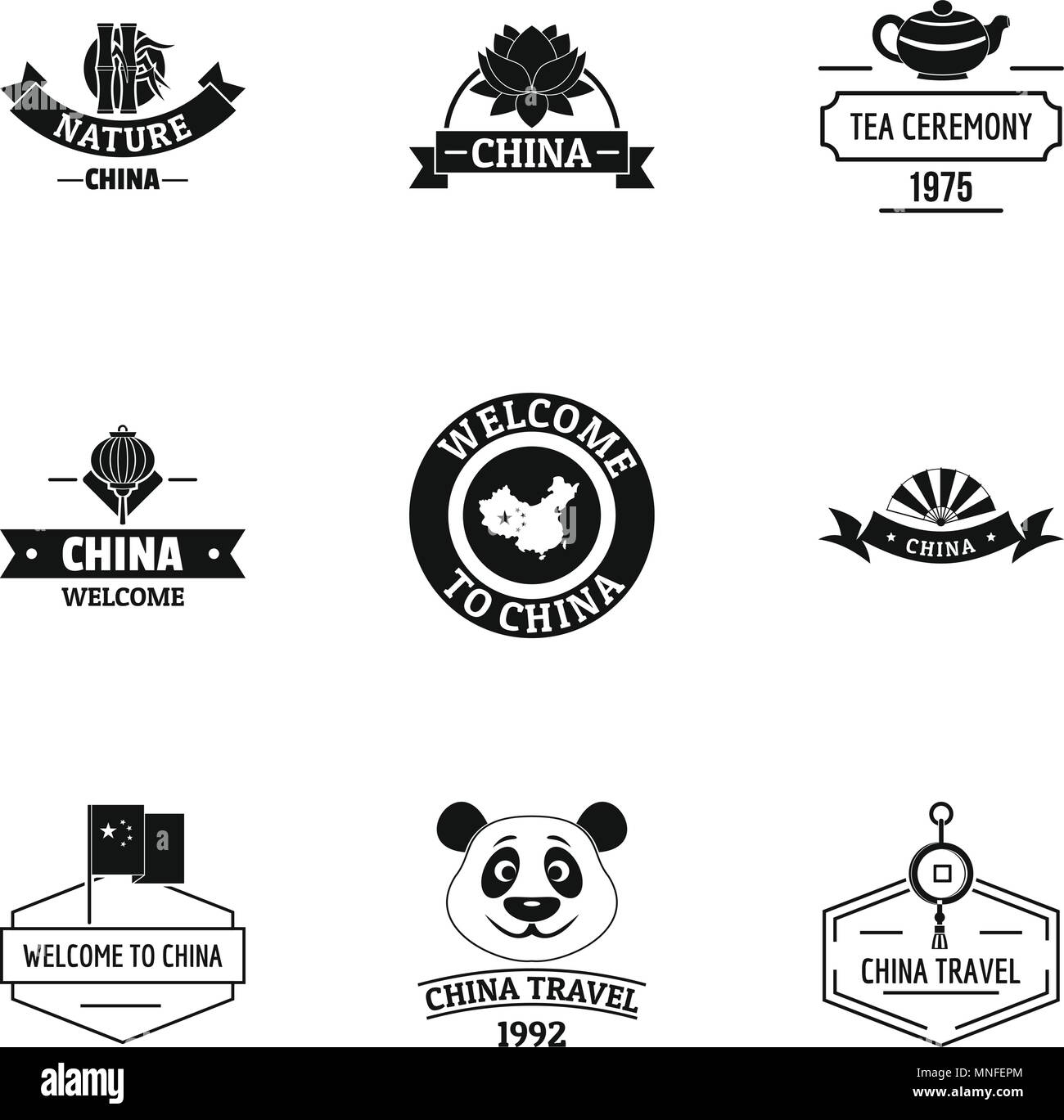 China land logo set, simple style Stock Vector Image & Art - Alamy