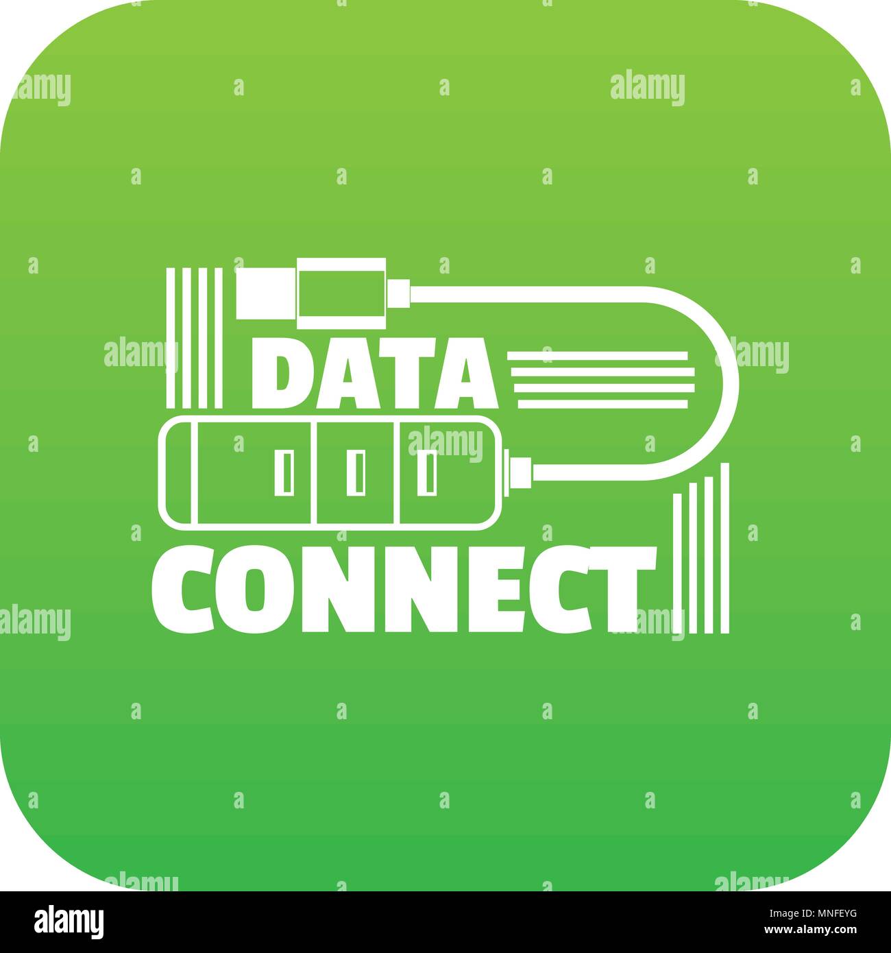 Data connect icon green vector Stock Vector Image & Art - Alamy