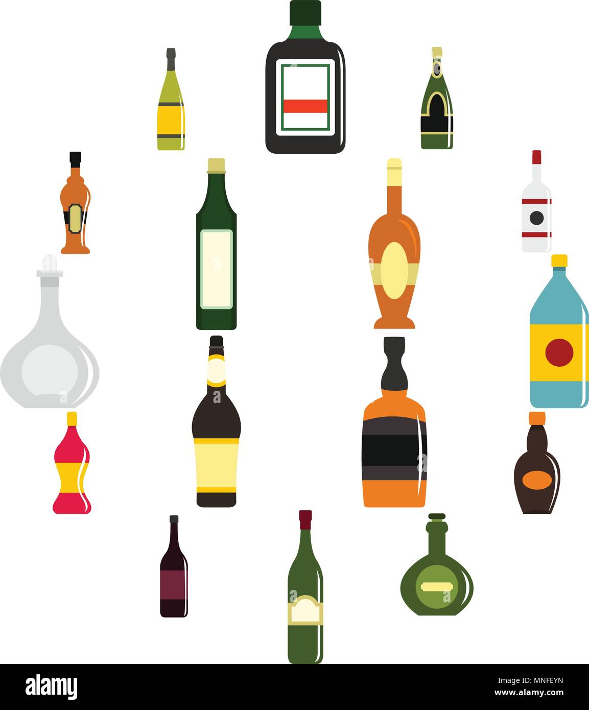 Bottle forms icons set in flat style Stock Vector Image & Art - Alamy