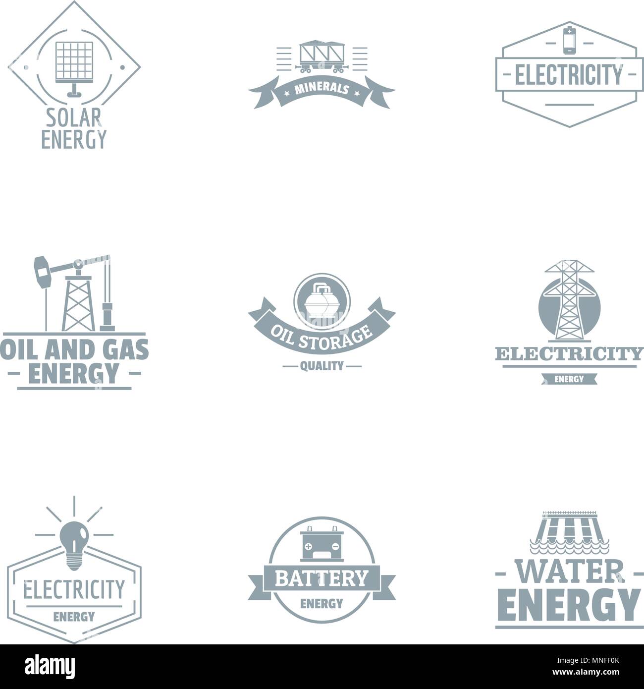 Alternative power logo set, simple style Stock Vector Image & Art - Alamy