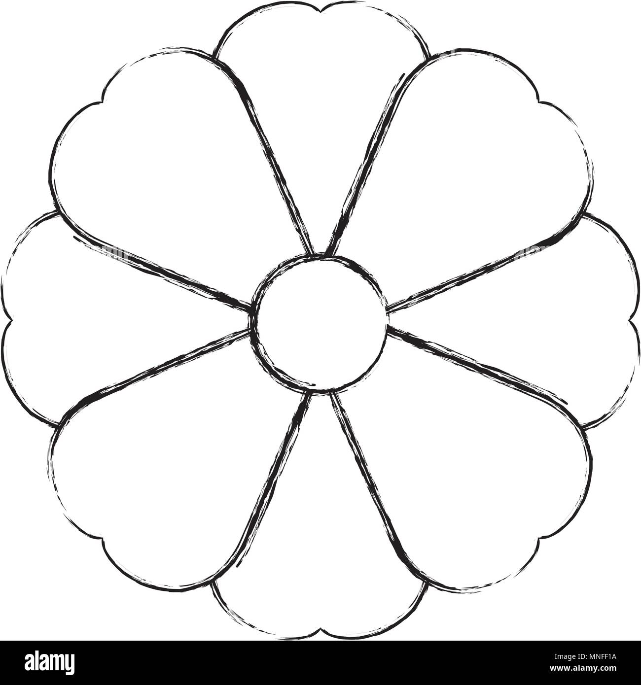beautiful flower decorative icon Stock Vector Image & Art - Alamy