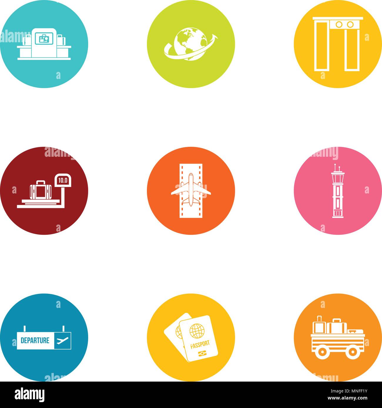 Trek icons set, flat style Stock Vector Image & Art - Alamy