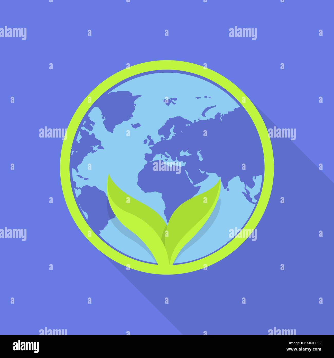 Eco natural global icon, flat style Stock Vector Image & Art - Alamy