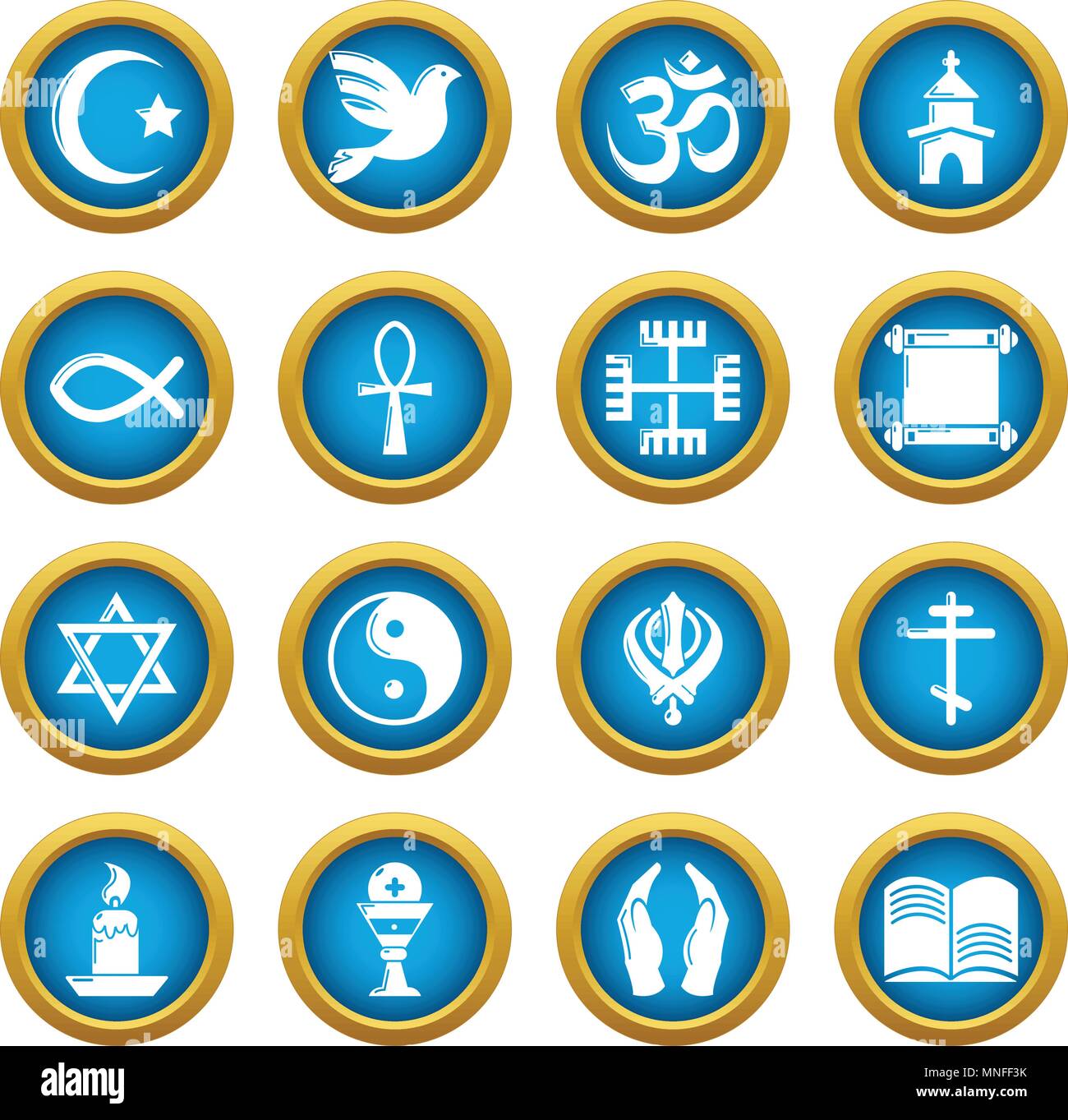 Religion icons set, simple style Stock Vector Image & Art - Alamy