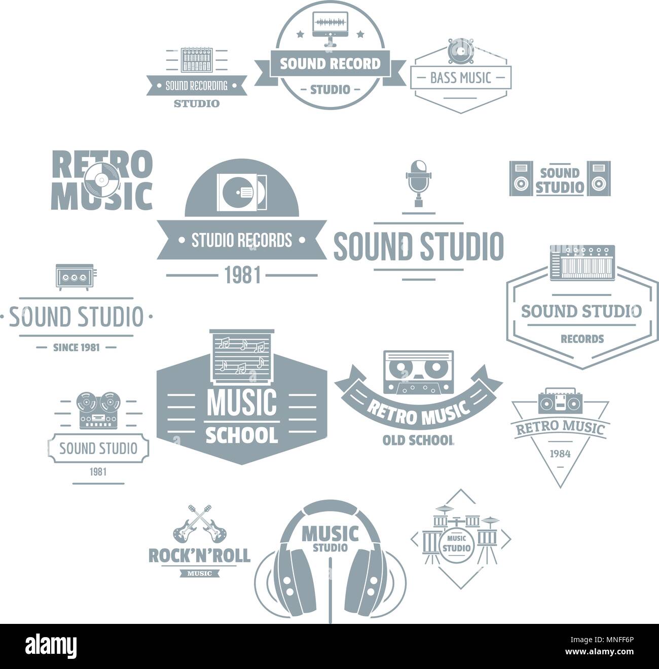 Music studio logo hi-res stock photography and images - Alamy