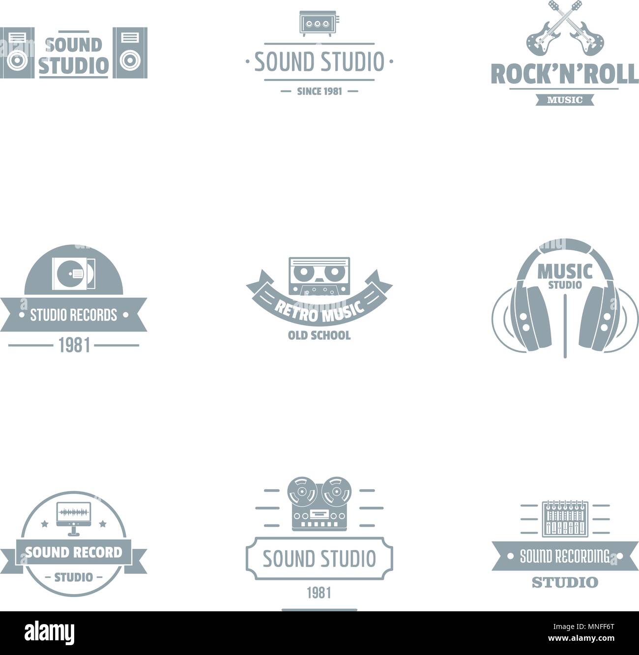 Soundtrack logo set, simple style Stock Vector Image & Art - Alamy