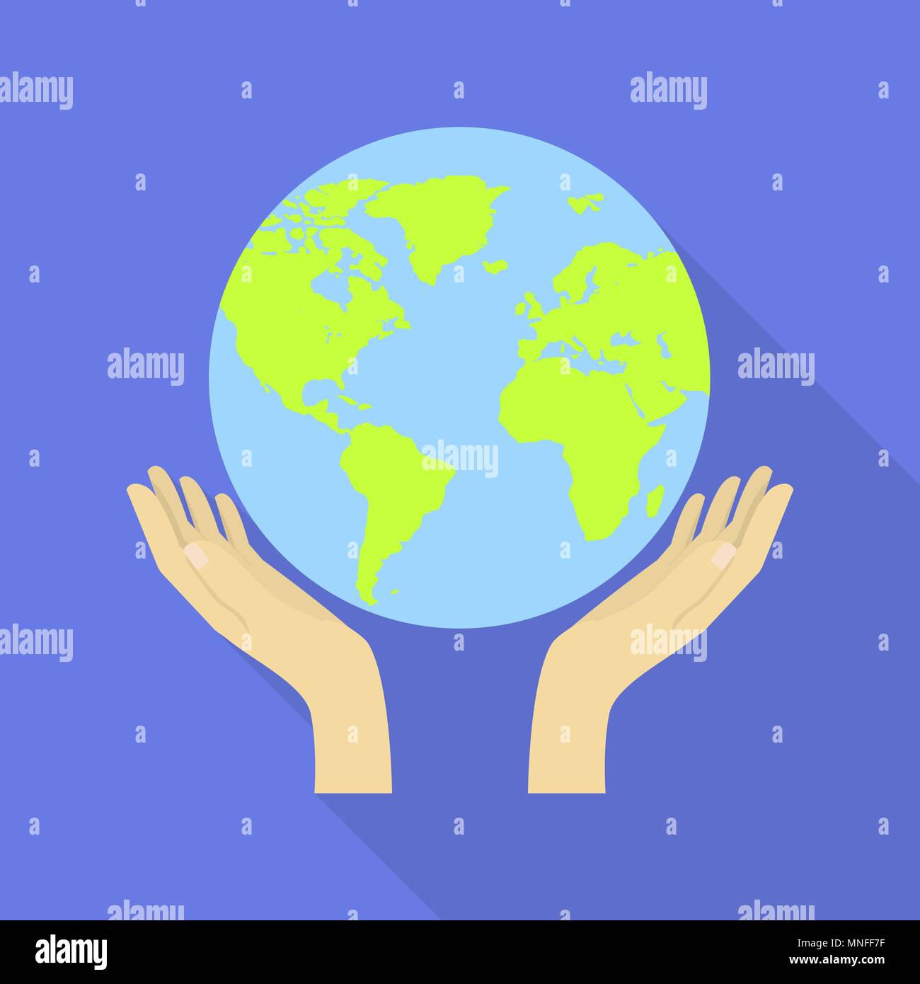 Hand globe protect icon, flat style Stock Vector Image & Art - Alamy