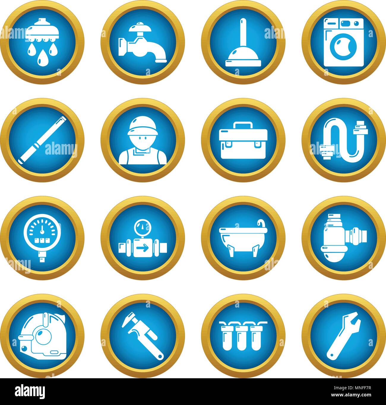 Plumber symbols icons set, simple style Stock Vector Image & Art - Alamy