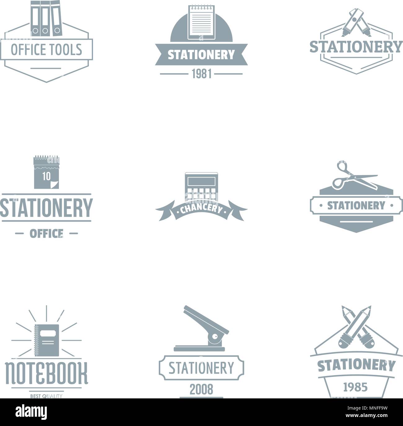 Office day logo set, simple style Stock Vector Image & Art - Alamy