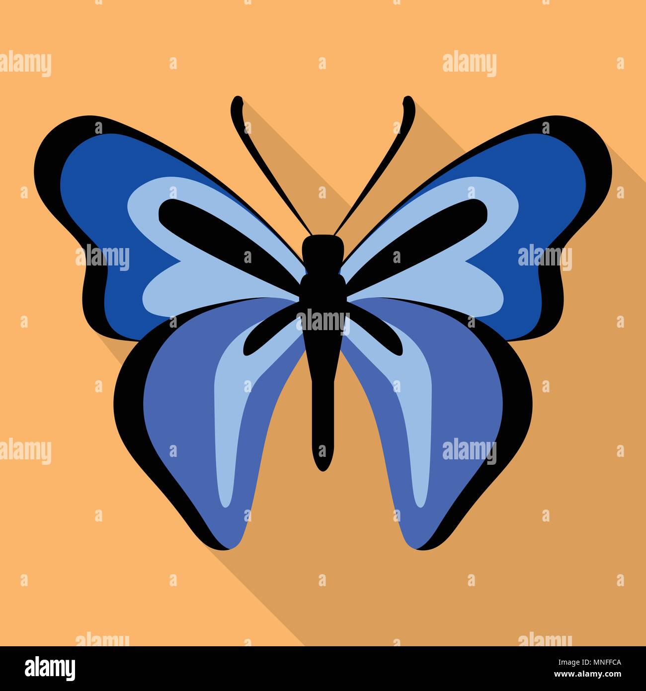 Dark blue butterfly icon, flat style Stock Vector Image & Art - Alamy
