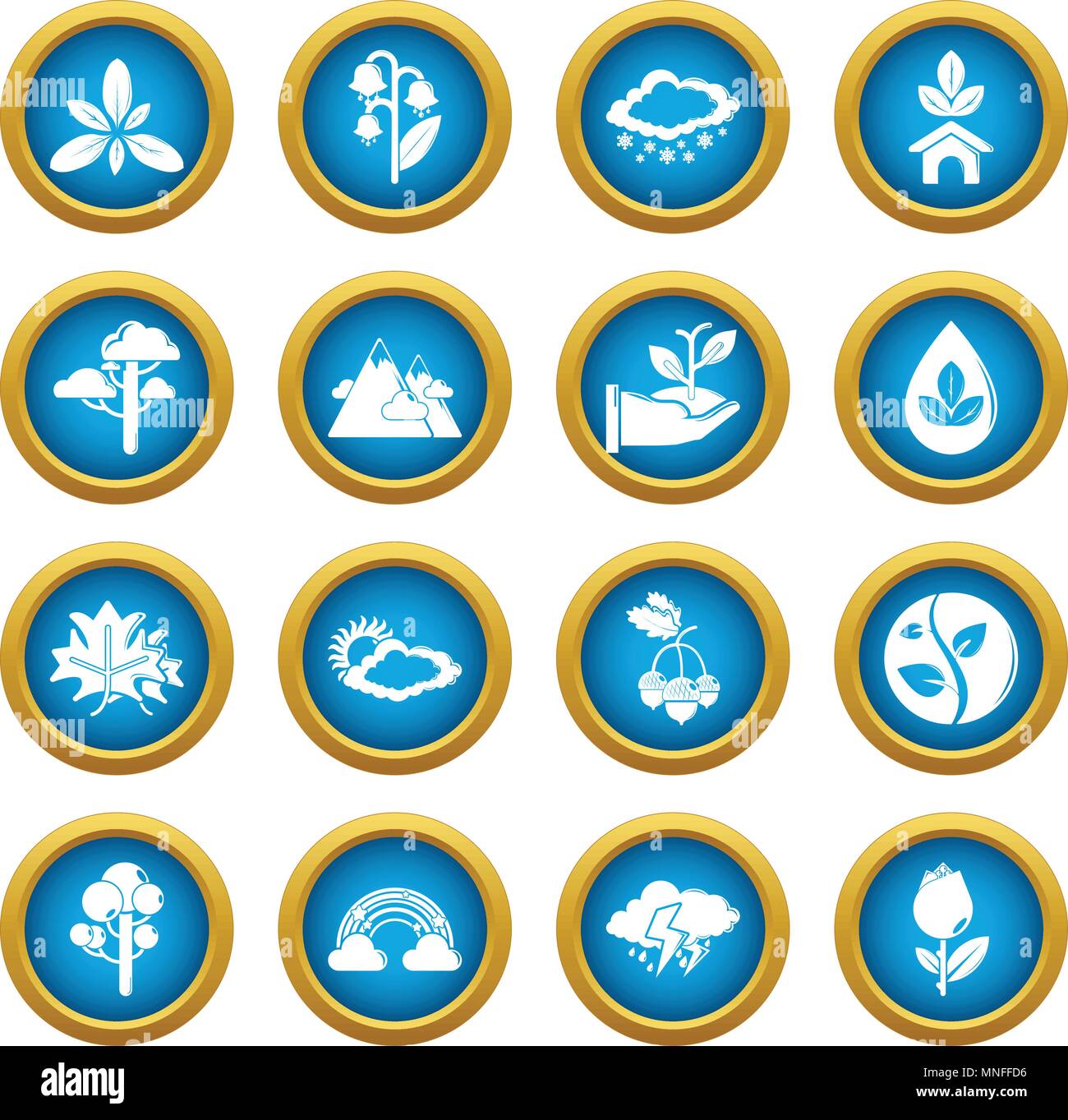 Nature icons set symbols, simple style Stock Vector Image & Art - Alamy