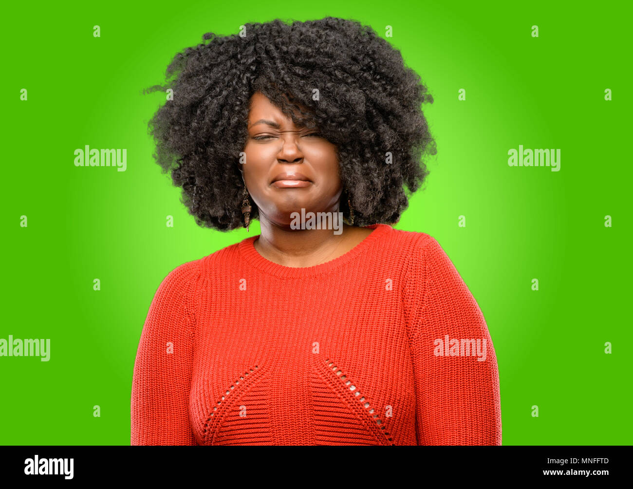 Beautiful african woman crying depressed full of sadness expressing sad ...