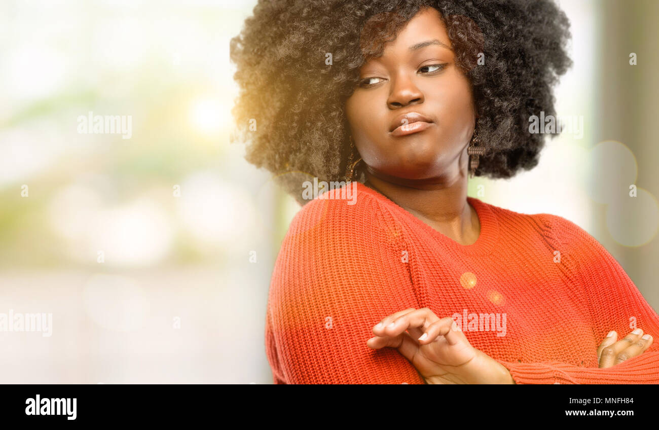 Outdoor portrait upset african american hi-res stock photography and ...