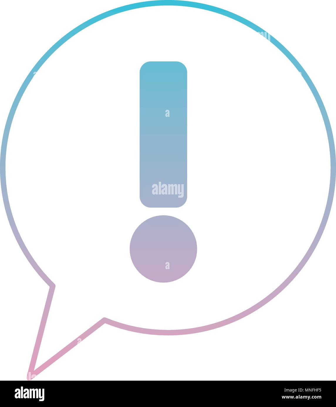 speech bubble with alert symbol Stock Vector Image & Art - Alamy