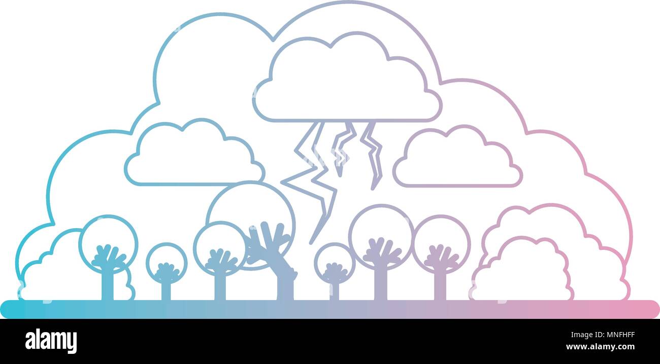 storm electric in landscape natural disaster Stock Vector Image & Art ...