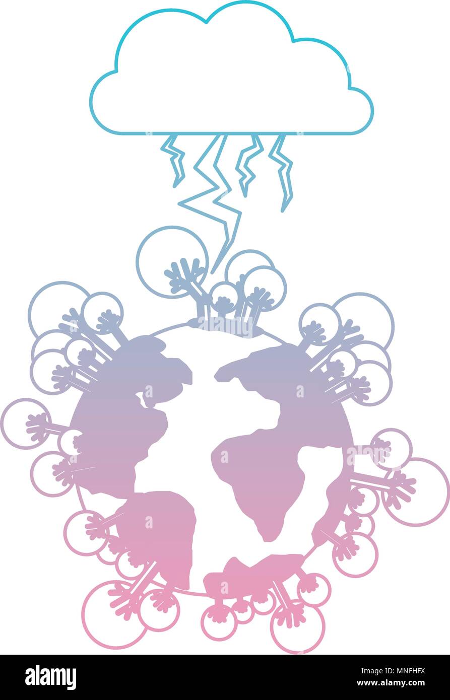 storm electric in landscape natural disaster Stock Vector Image & Art ...