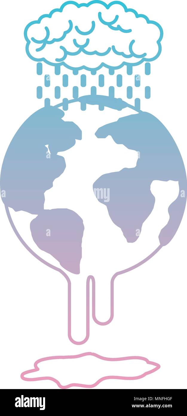 earth planet with electric strom natural disaster Stock Vector Image ...