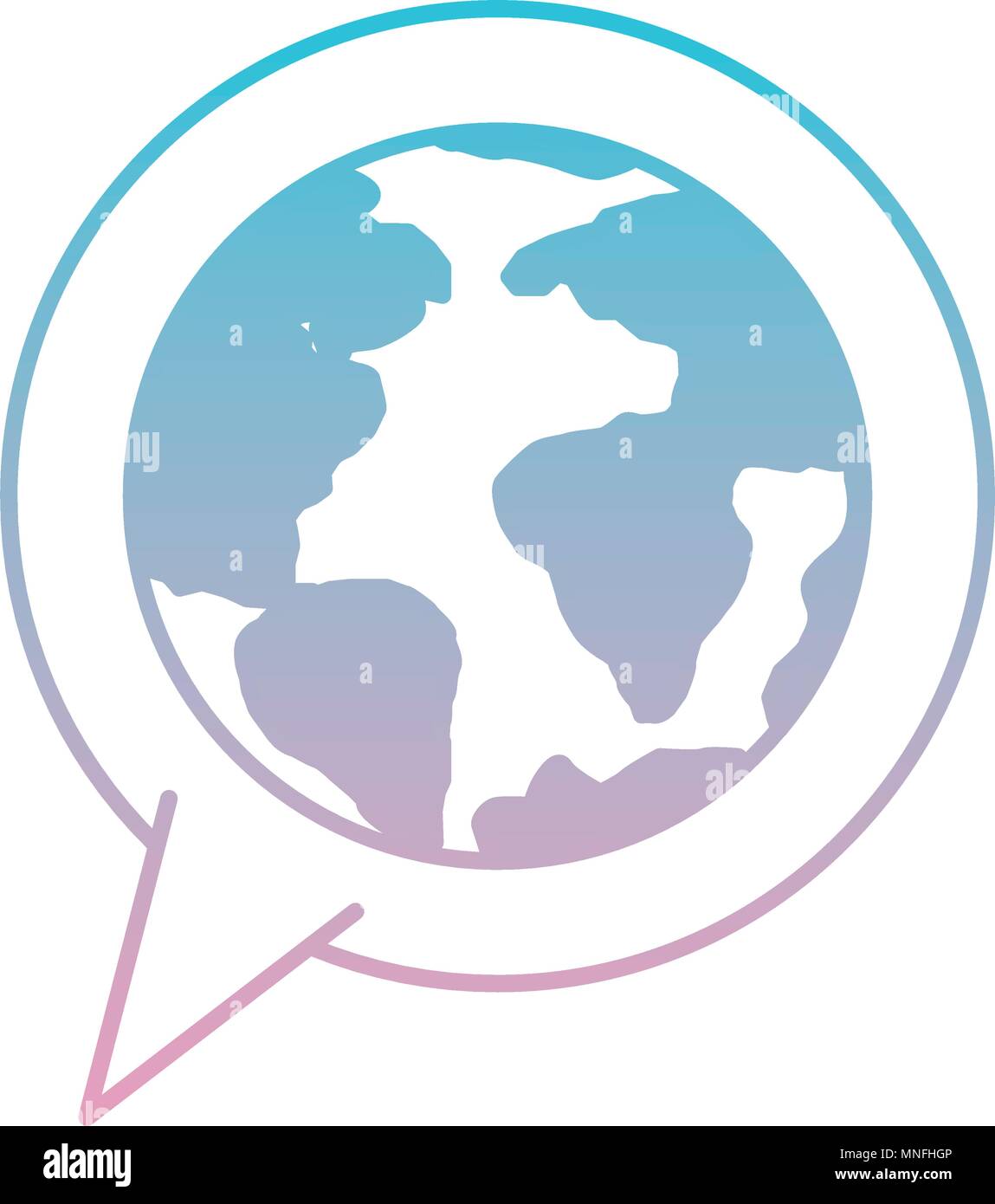 world planet earth in speech bubble Stock Vector Image & Art - Alamy