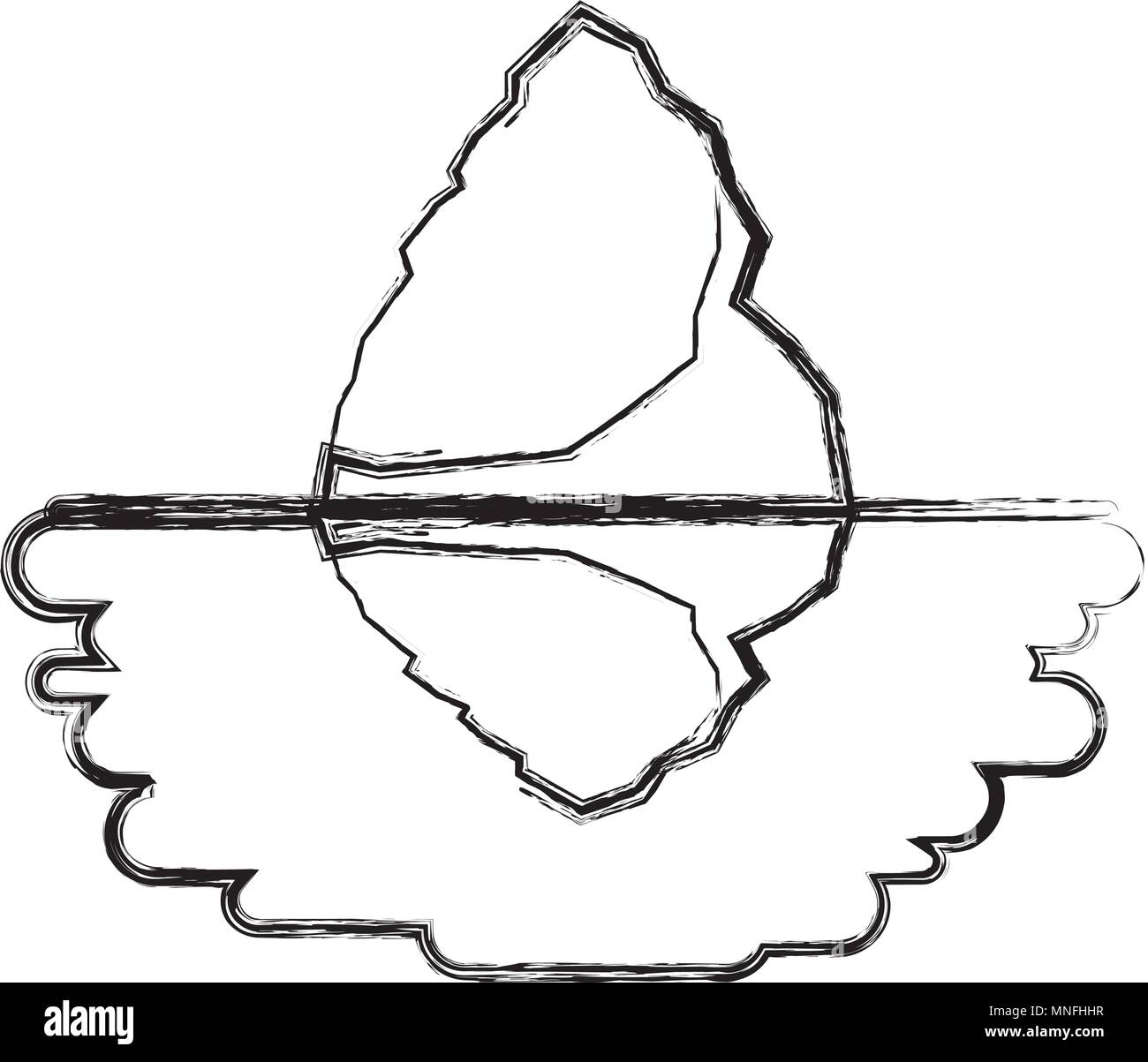 iceberg floating in the water Stock Vector Image & Art - Alamy