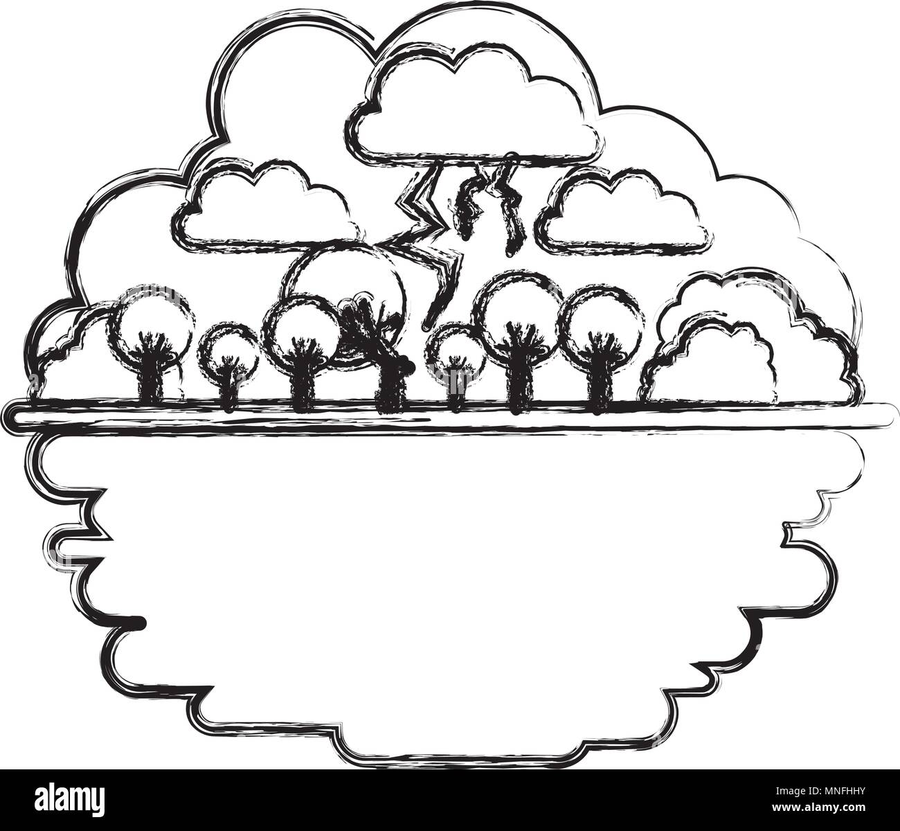 Electric storm forest Stock Vector Images - Alamy