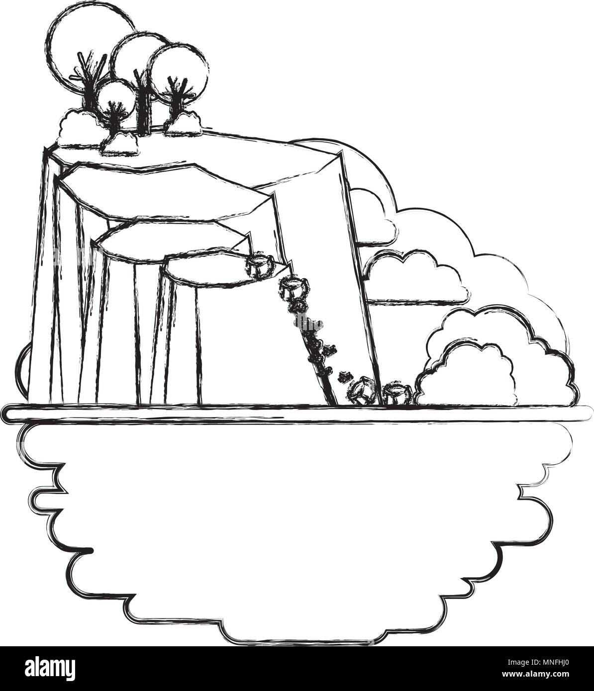 Landslide disaster Stock Vector Images - Alamy