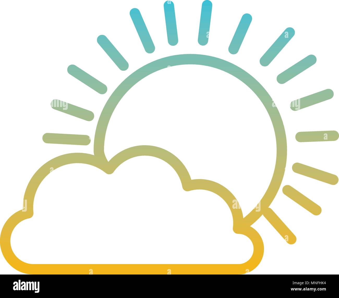 Sun And Cloud Weather Symbol High Resolution Stock Photography and ...