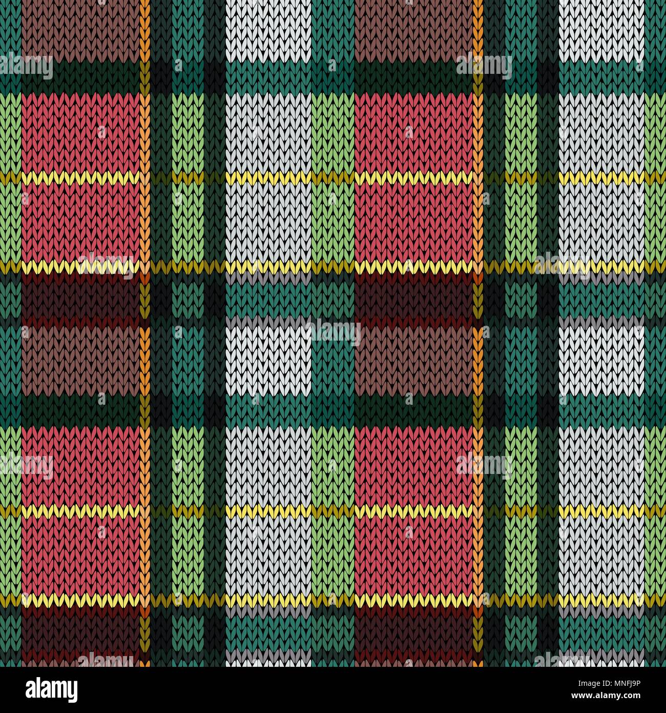 Knitting seamless vector pattern with perpendicular lines as woollen ...
