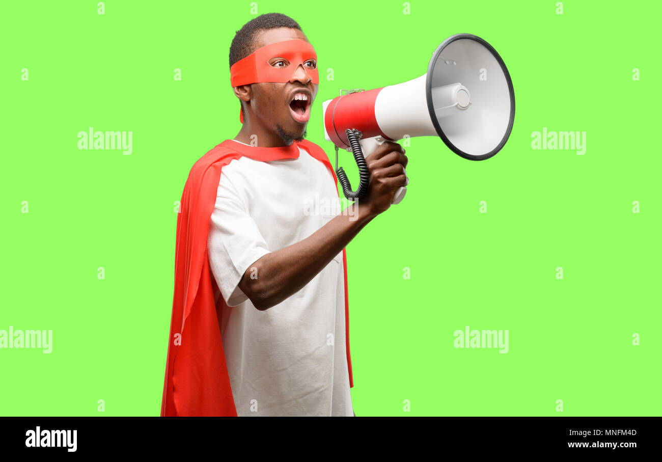 Man cape megaphone hi-res stock photography and images - Alamy
