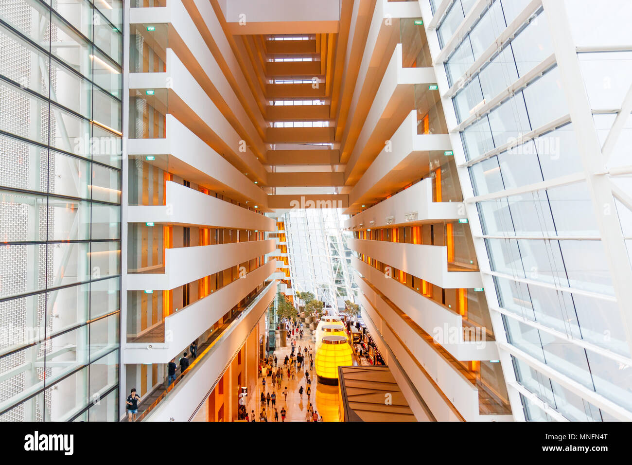 Singapore - August 09, 2017: Inside the Marina Bay Sands Hotel Stock ...