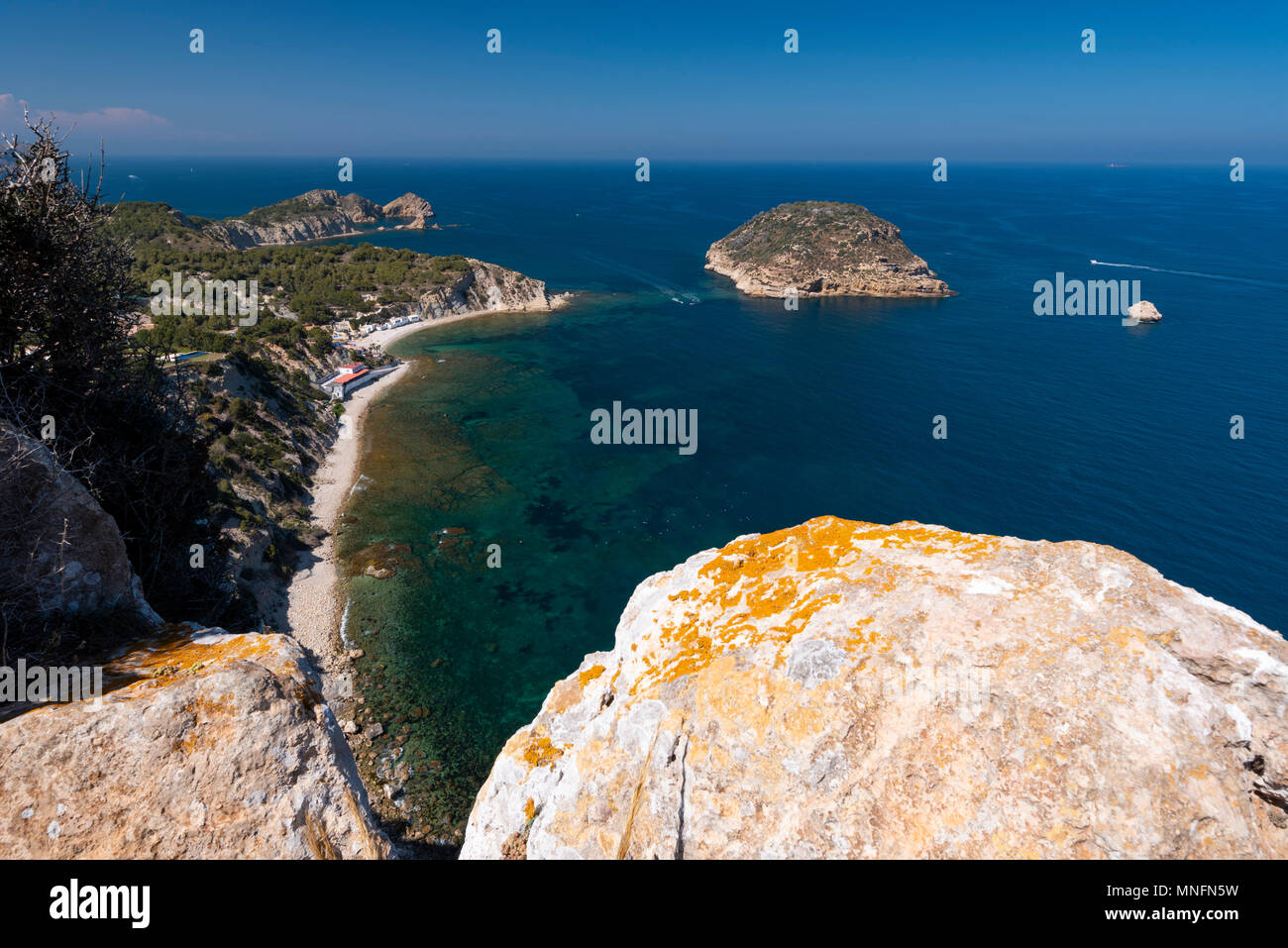 Cala Portixol, Javea, Alicante province, Costa Blanca,spain Stock Photo ...