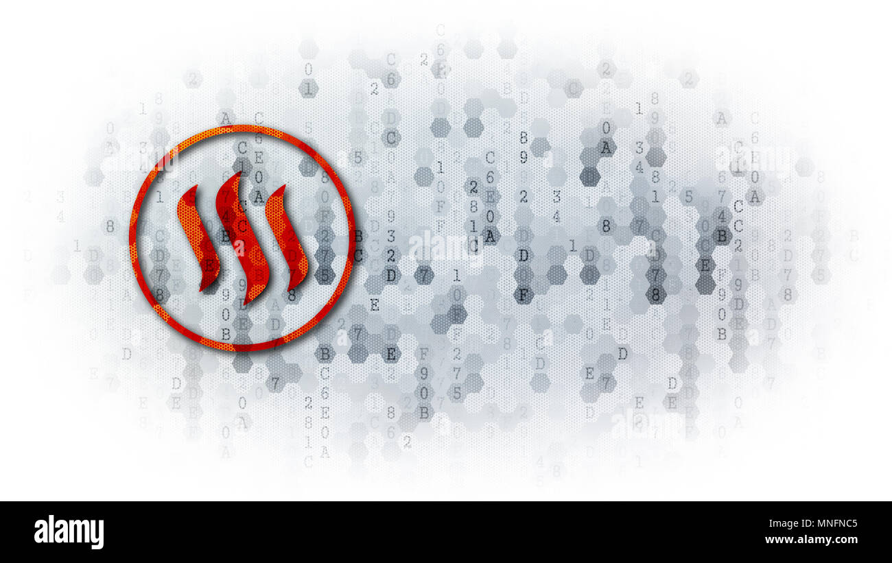 Steem - Logo on Digital Background Stock Photo - Alamy