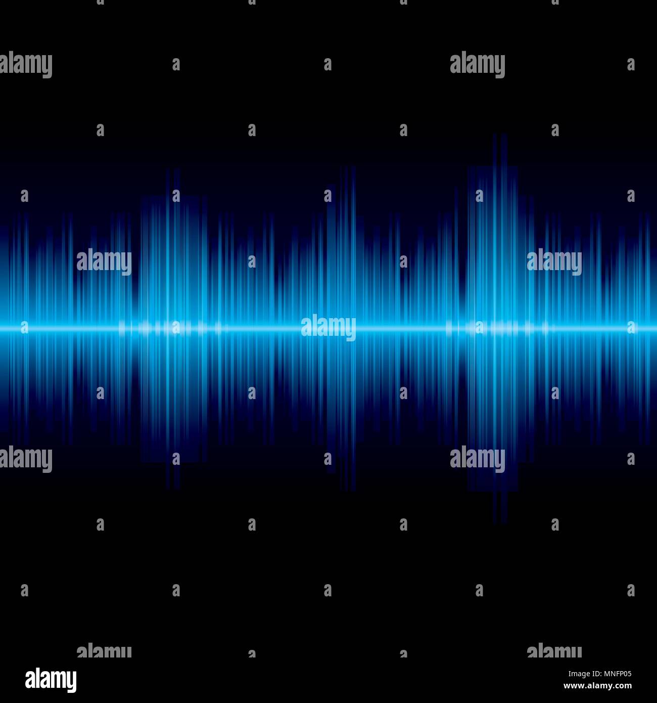 Blue sound wave Stock Vector Images - Alamy