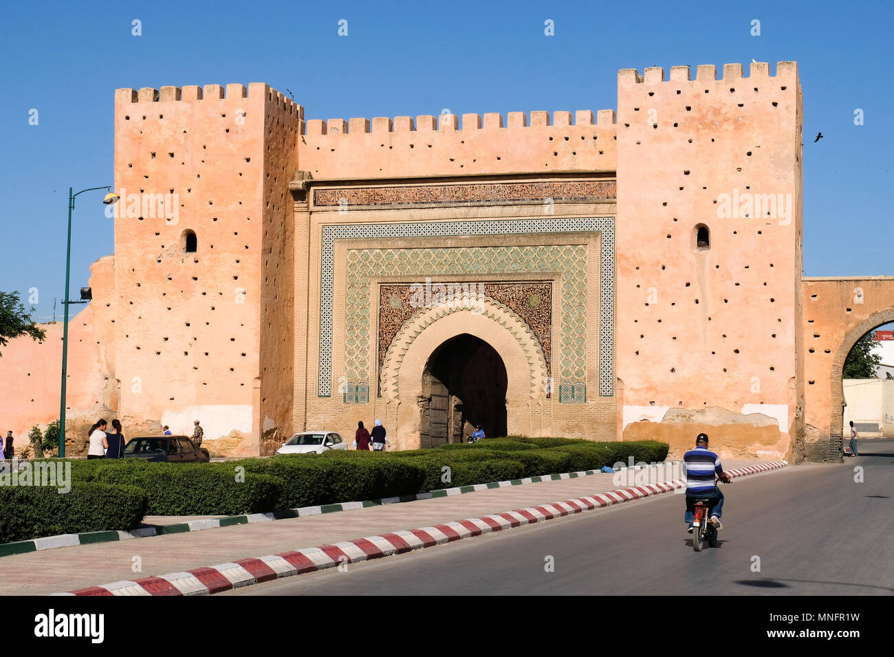 Meknes old city gate with traditional architecture - Morocco Stock ...